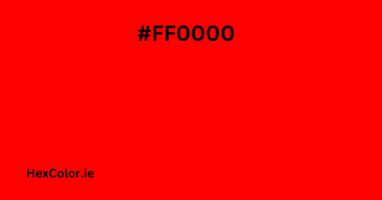 #FF0000 (Red1) Color Code: Everything You Need to Know