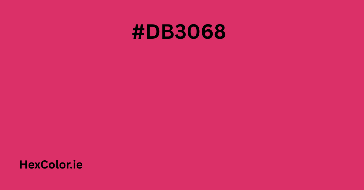 The Color #db3068 – A Bold and Beautiful Pink-Red Shade